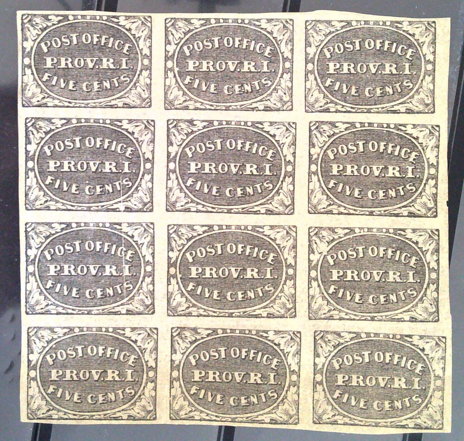 Scott #10X1 - 5c Postmaster Provisional Providence RI - Reprint - Block ...