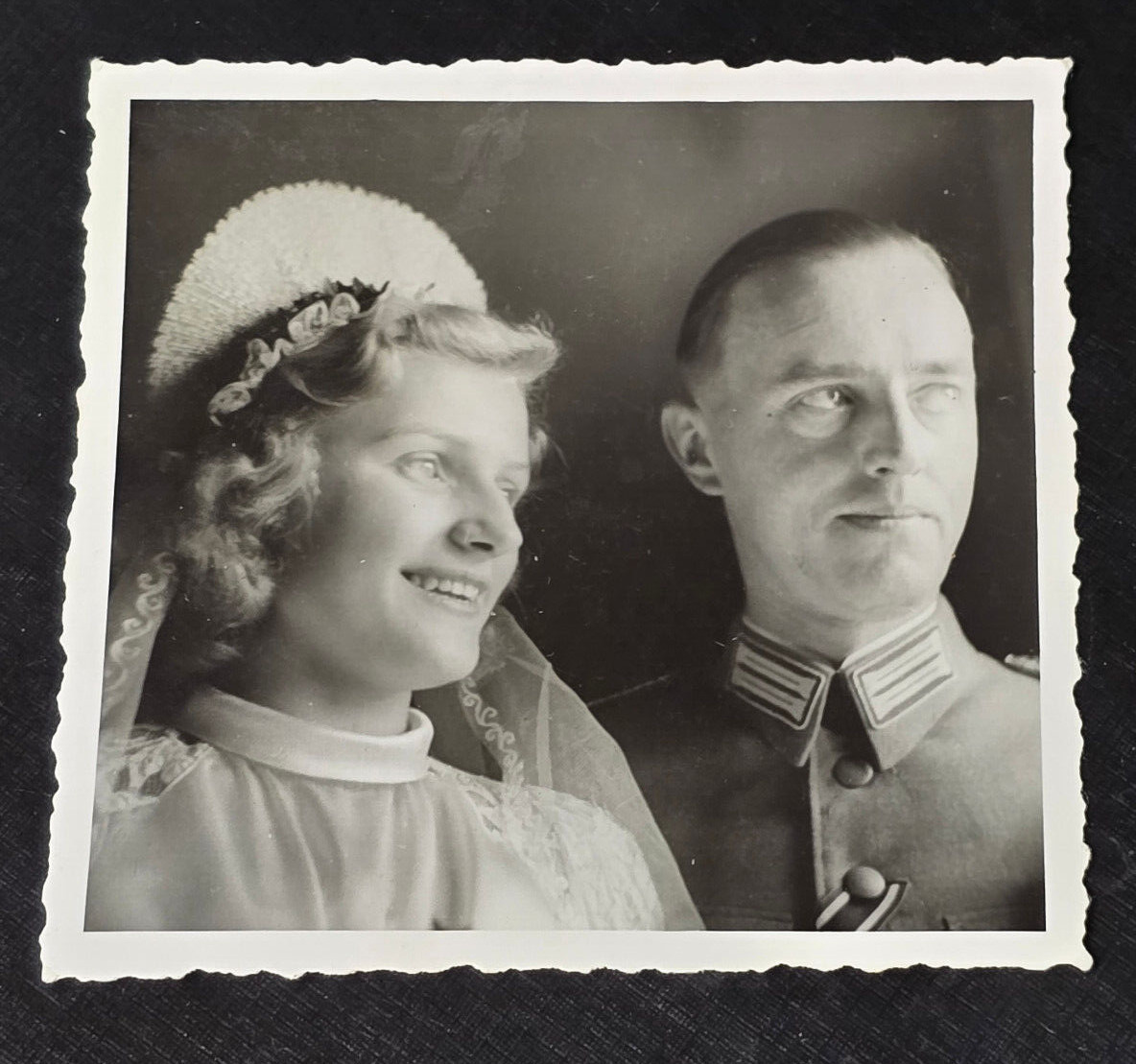 WEHRMACHT OFFICERS WEDDING BRIDE & GROOM WW2 WWII German Wartime ...