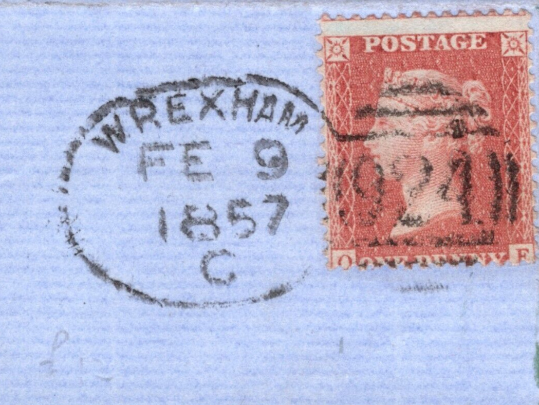 GB QV WREXHAM SPOON Piece Penny 1d Red LC14 Feb 1857 Wales {samwells ...