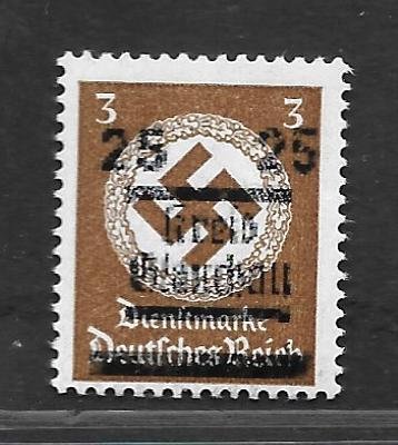 Germany 1945 Local Issue - Glauchau 25 on 3pf Pale brown Bdr. Overprint ...