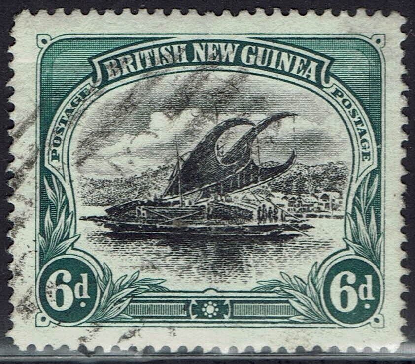 Papua 1901 Lakatoi British New Guinea 6d Horizontal WMK Used ...