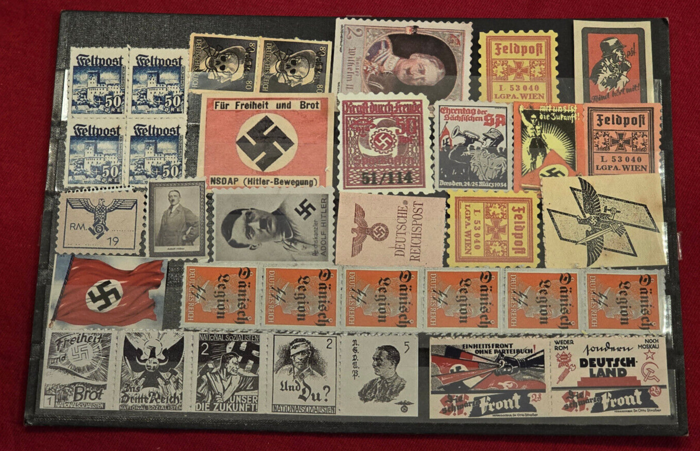 Nazi Germany Third Reich 34 pcs stamps vignettes WW2 WWII German ...