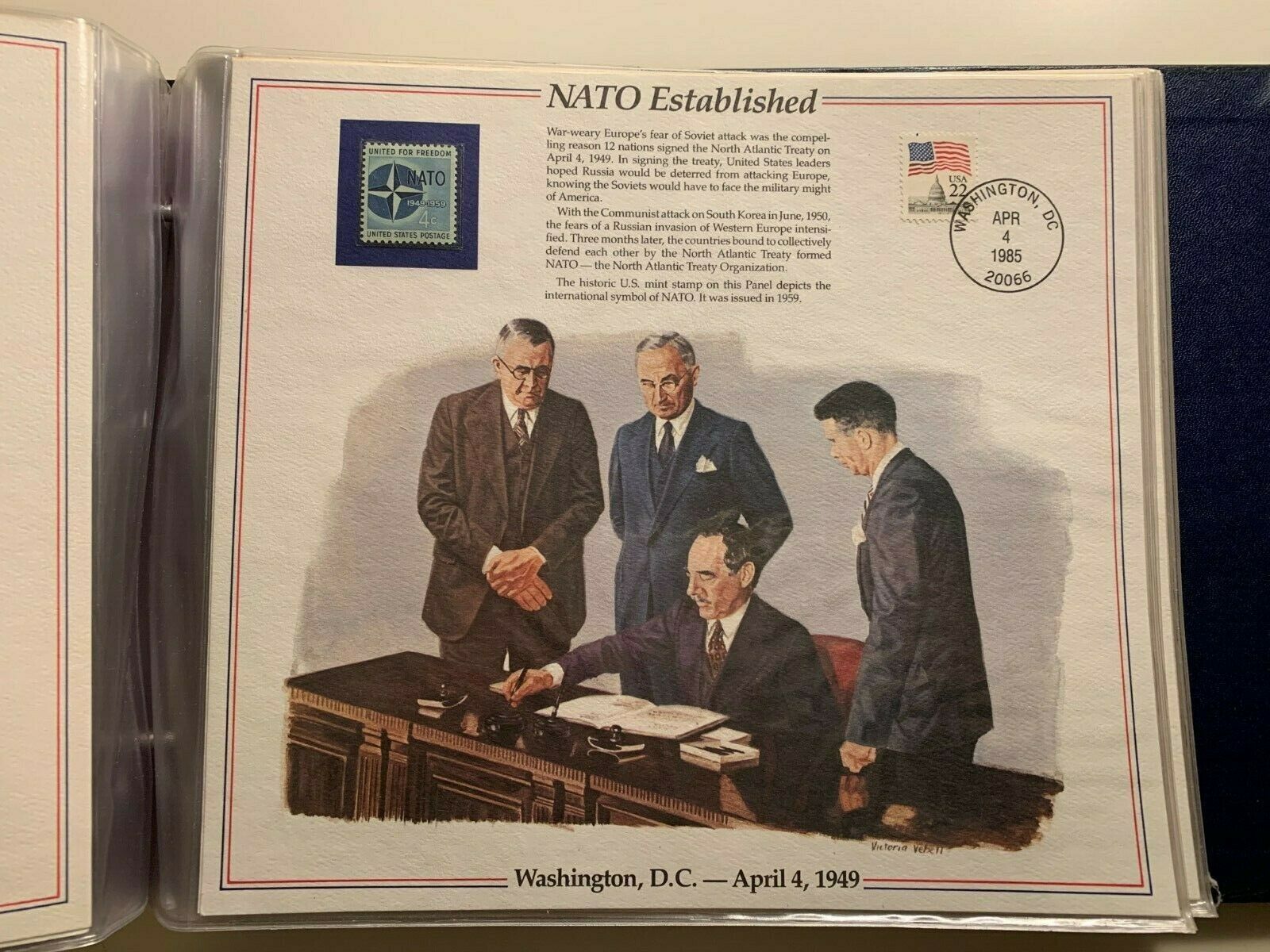the history of American stamp panel: NATO Established | United States ...