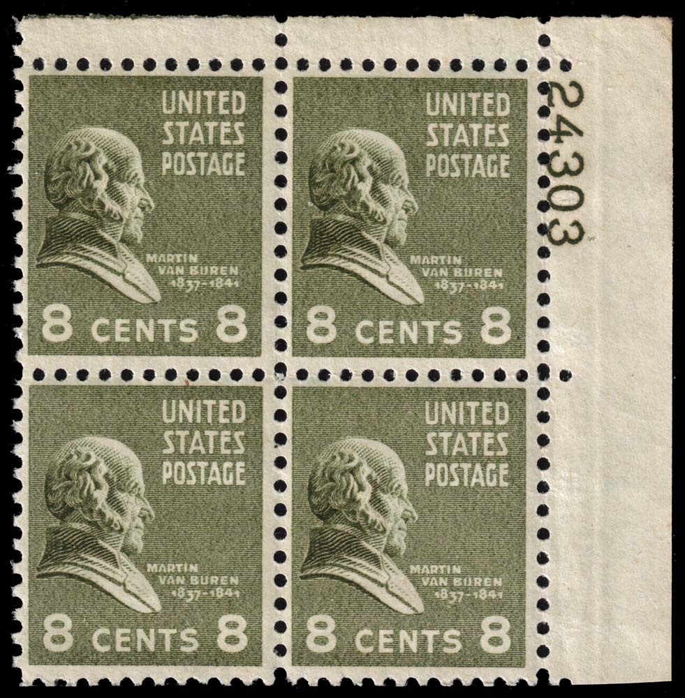 United States - Scott 813 - Mint-Never-Hinged - Plate Block | United ...
