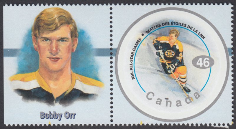 Canada - #1838e NHL All Stars - Bobby Orr With Tab - MNH | Canada ...