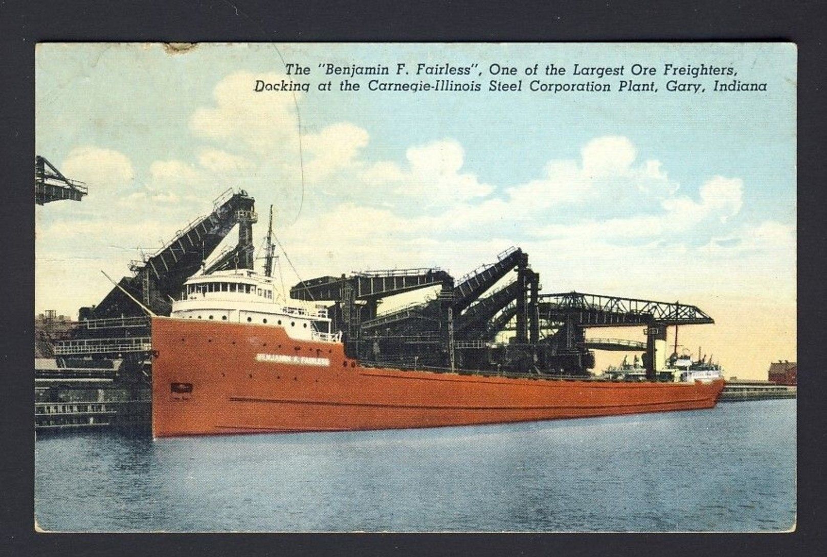 NAVAL - BENJAMIN F. FAIRLESS freighter - USA POSTAL HISTORY - postcard ...