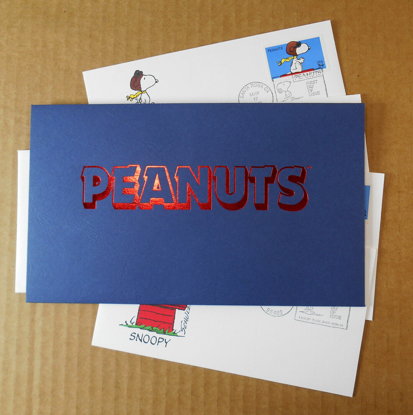 2001 PEANUTS Charles Schulz Sc 3507 SNOOPY 5 different FDCs folio ...