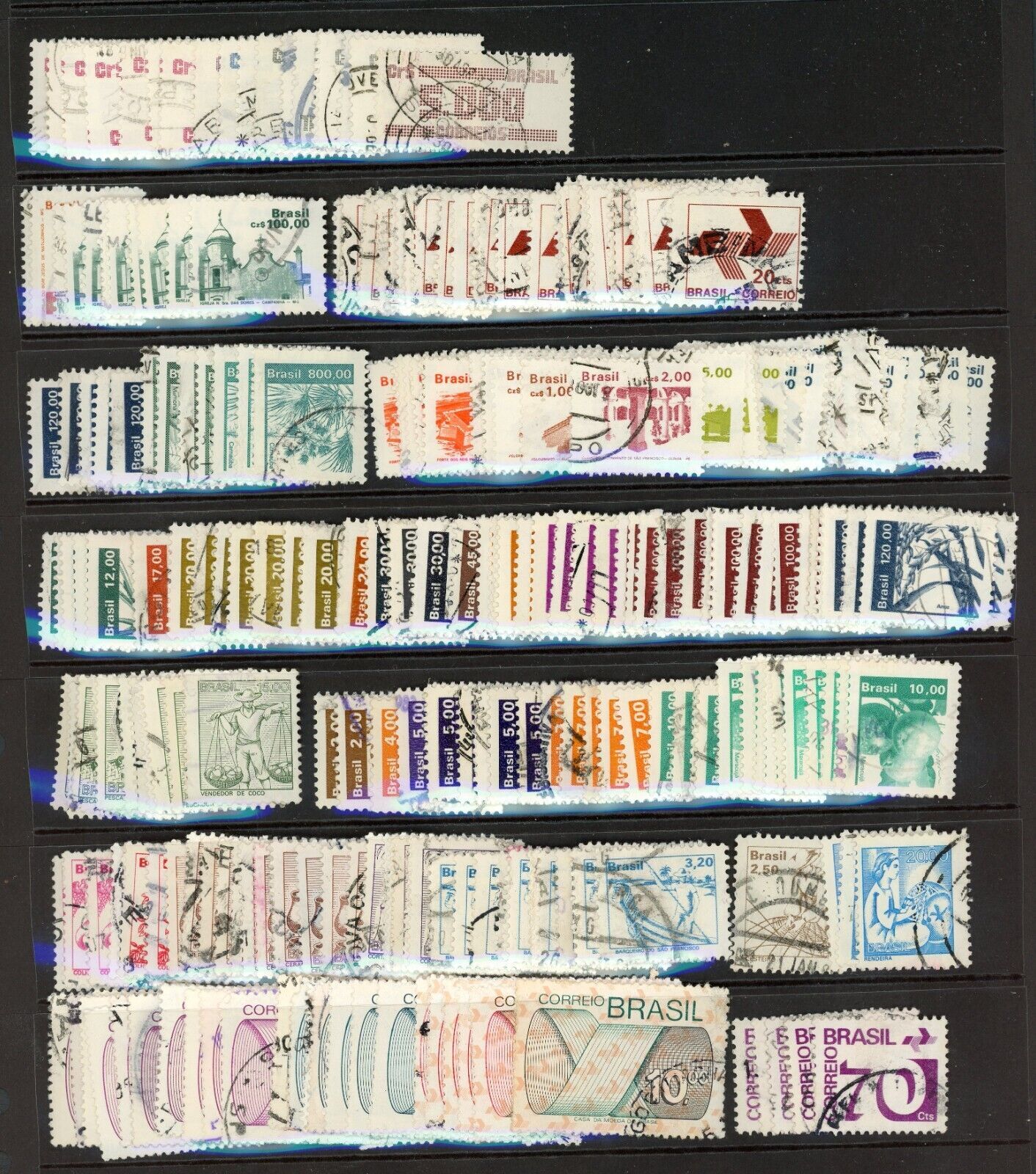 Brazil Mint and Used Accumulation on Pages W/ Classics and BOB as Shown ...