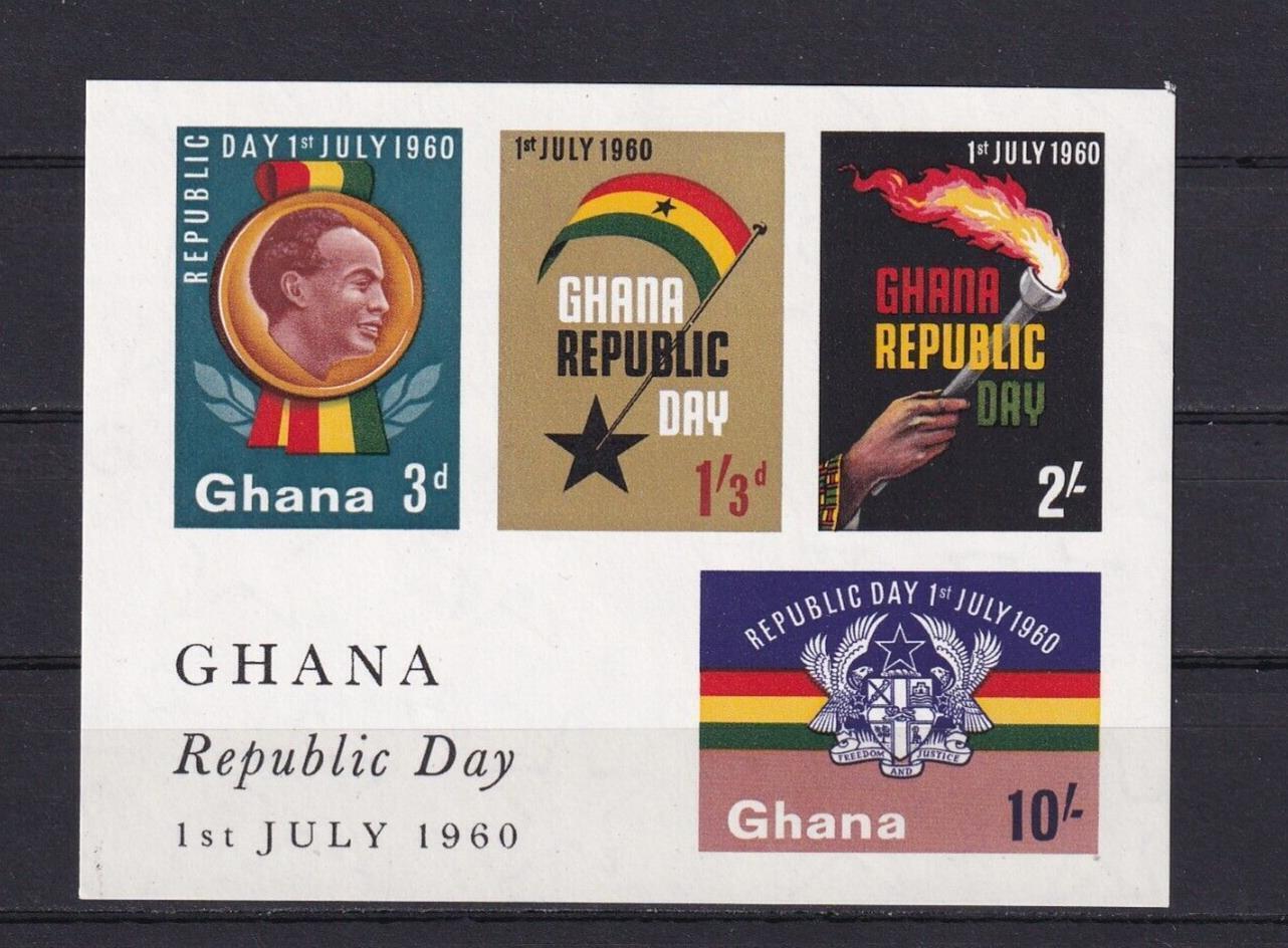 SA17a Ghana 1960 Republic Day mint minisheet imperf | Africa - Ghana ...