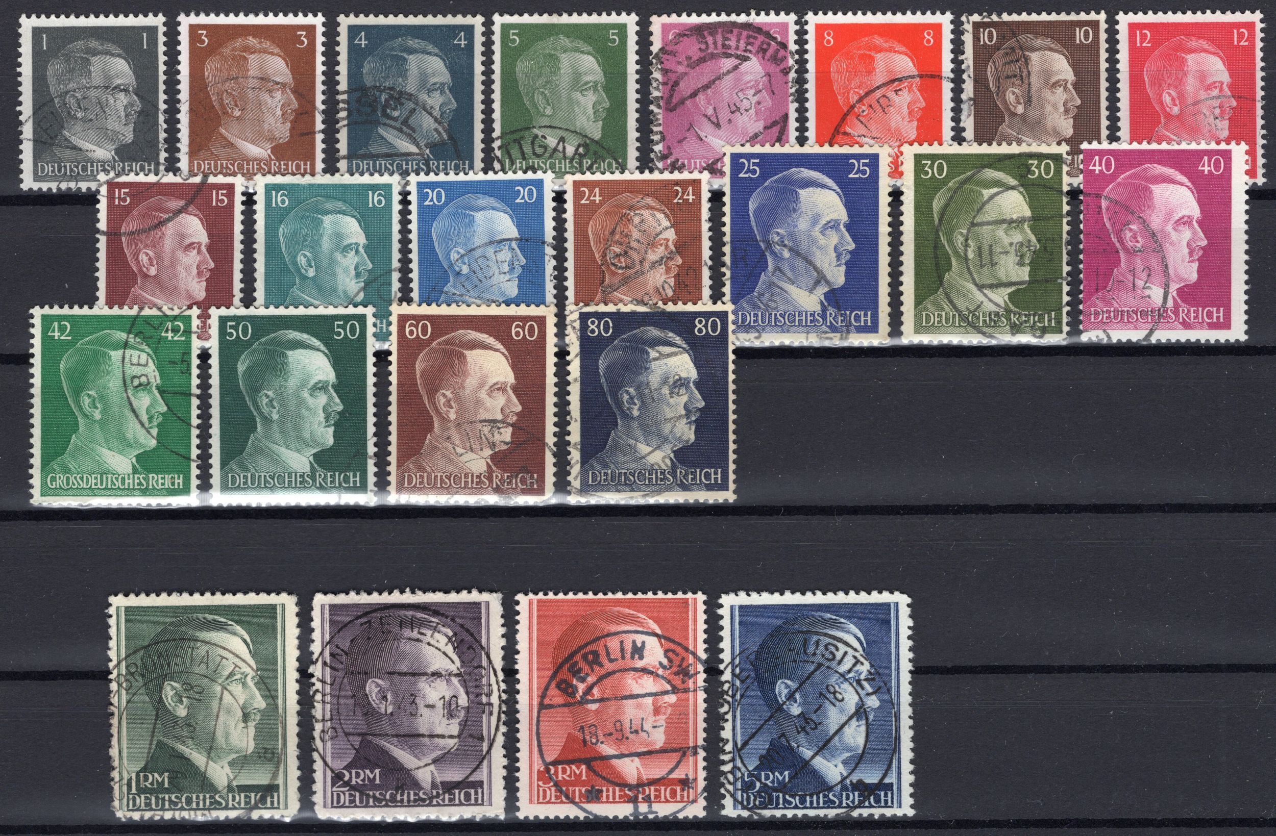 German Empire: Used Definitive Set Hitler | Europe - Germany & Colonies ...