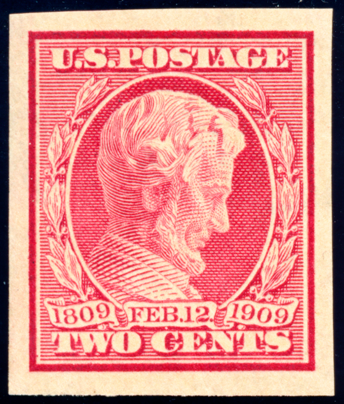US 368 2c 1909 Lincoln Centenary imperf carmine VF NH | United States ...
