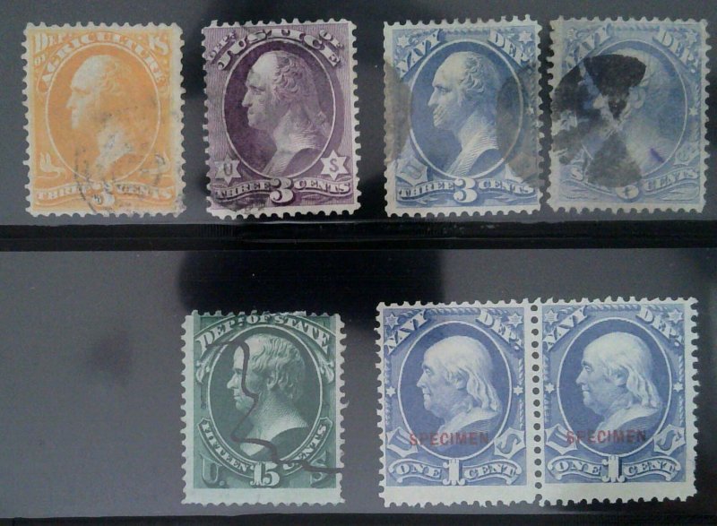 Scott #O3,O27,O37,O38,O64,O35s - Official - Lot | United States ...