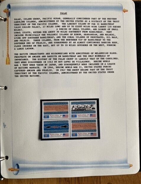 Palau Collection in White Ace Binder w/Dust Cover | United States ...