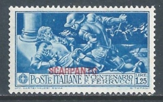 Italy-Scarpanto #15 NH 1.25L Maramaldo Killing Ferrucci Issue Ovptd ...