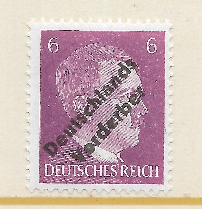 3rd Reich Hitler Stamp Overprinted in Soviet Zone "Germany's D ...