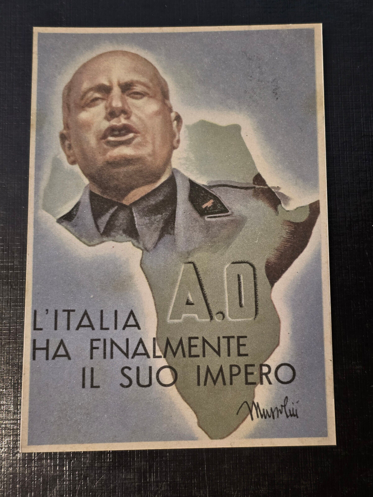 BENITO MUSSOLINI Postcard WWII WW2 Italian Italy L'ITALIA | Europe ...