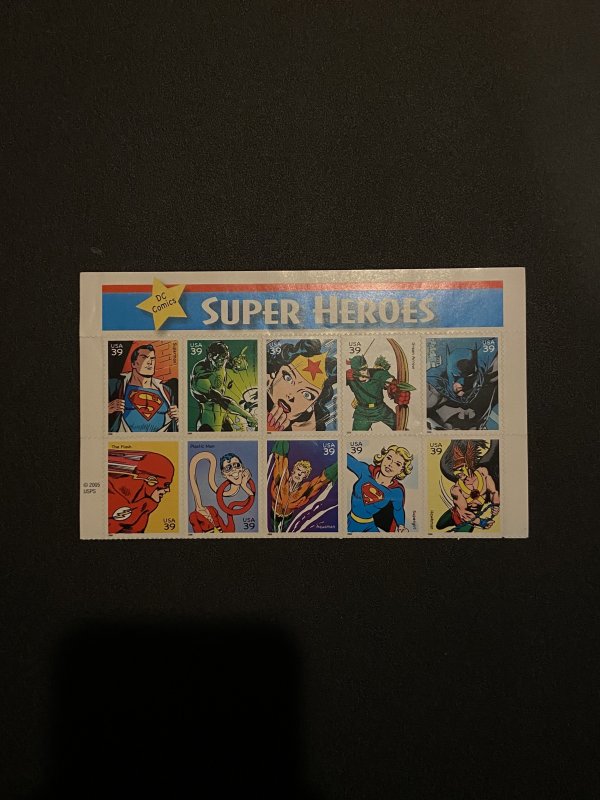 2005 USPS DC Comics Super Heroes, Chapter One 1/2 Sheet, 10 $.0.39 ...
