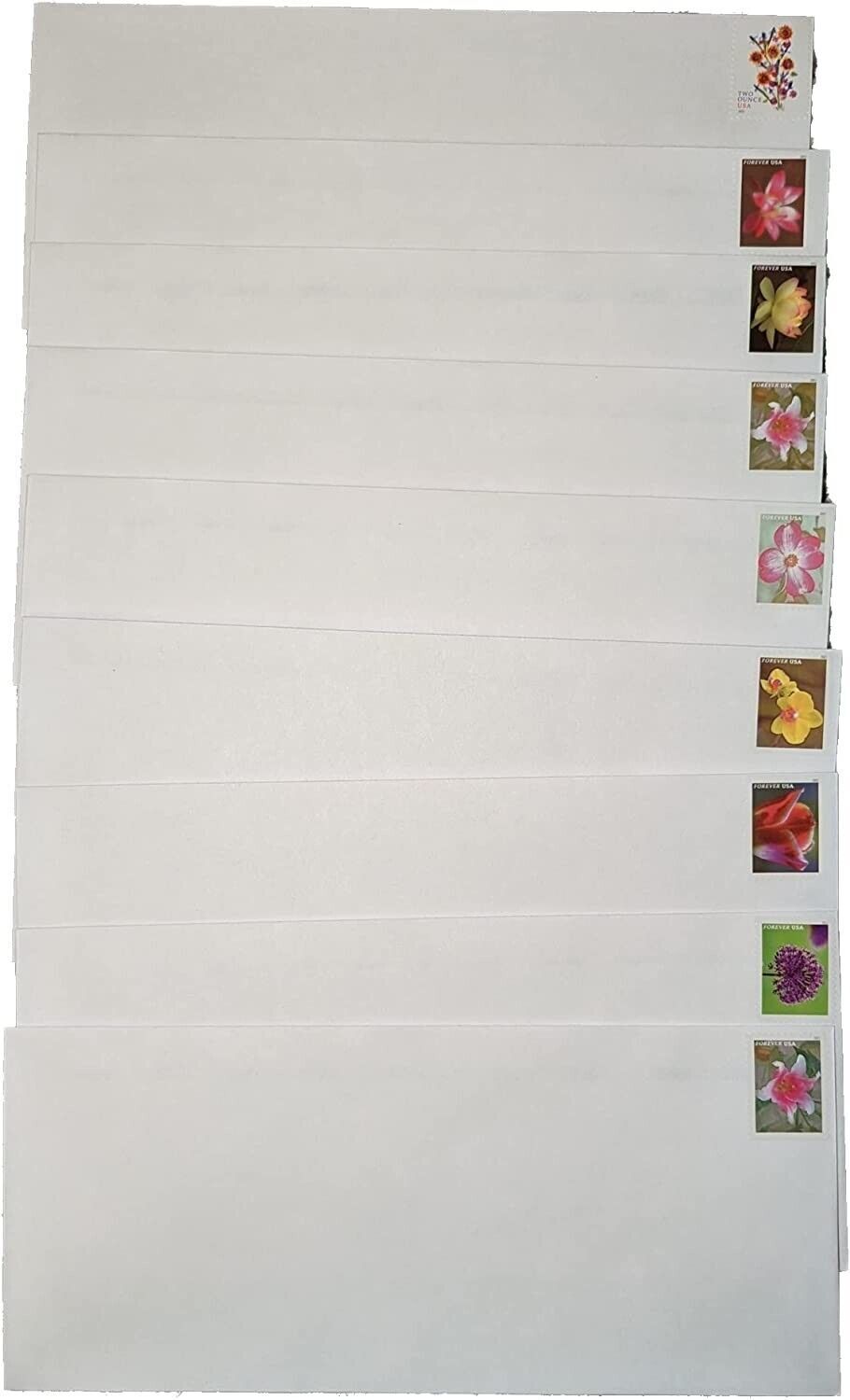 100 Pre Stamped #10 Peel Seal Business Envelopes Forever Stamps Postage ...