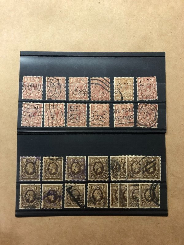 Great Britain – Perfins Specialist Selection of Hundreds – 422661 ...