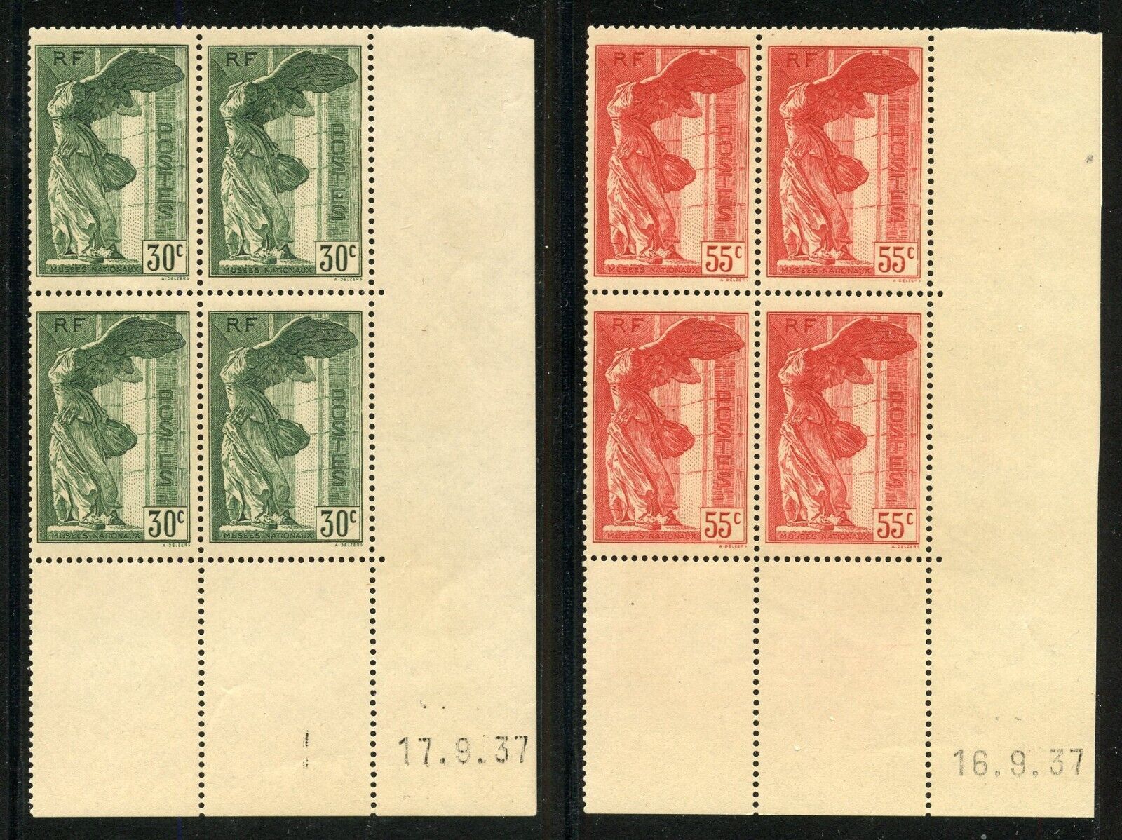 France Scott #B66/67 Date Corner Blocks Mint Never Hinged--Rare as ...