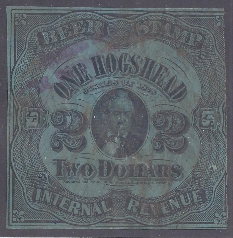 US Beer Stamp Scott #REA81C used light blue paper VF | United States ...