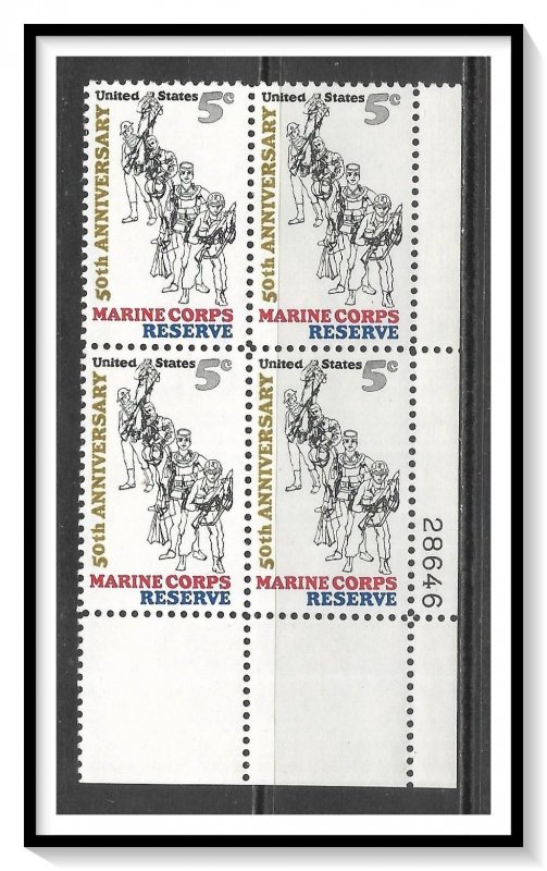 US Plate Block #1315 Marine Corps Reserve MNH | United States, General ...