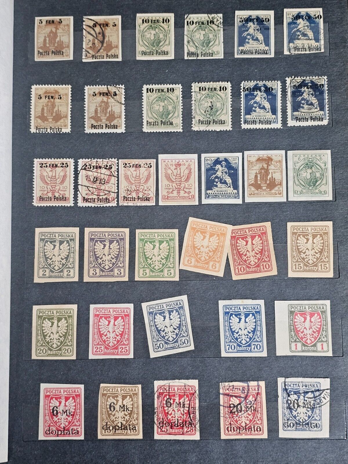 Poland Scarce Early Mint and Used Stamp Collection in 2 Stock Books ...