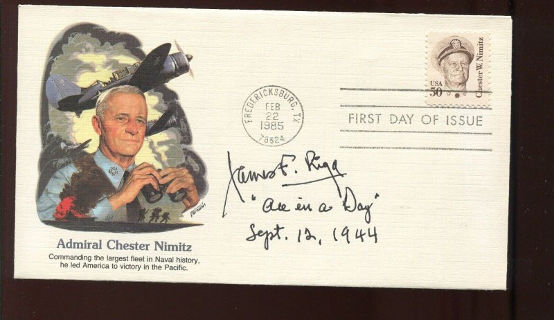 James Rigg WW2 'Ace in a Day' Fighter Pilot Signed Cover Lv4041 ...