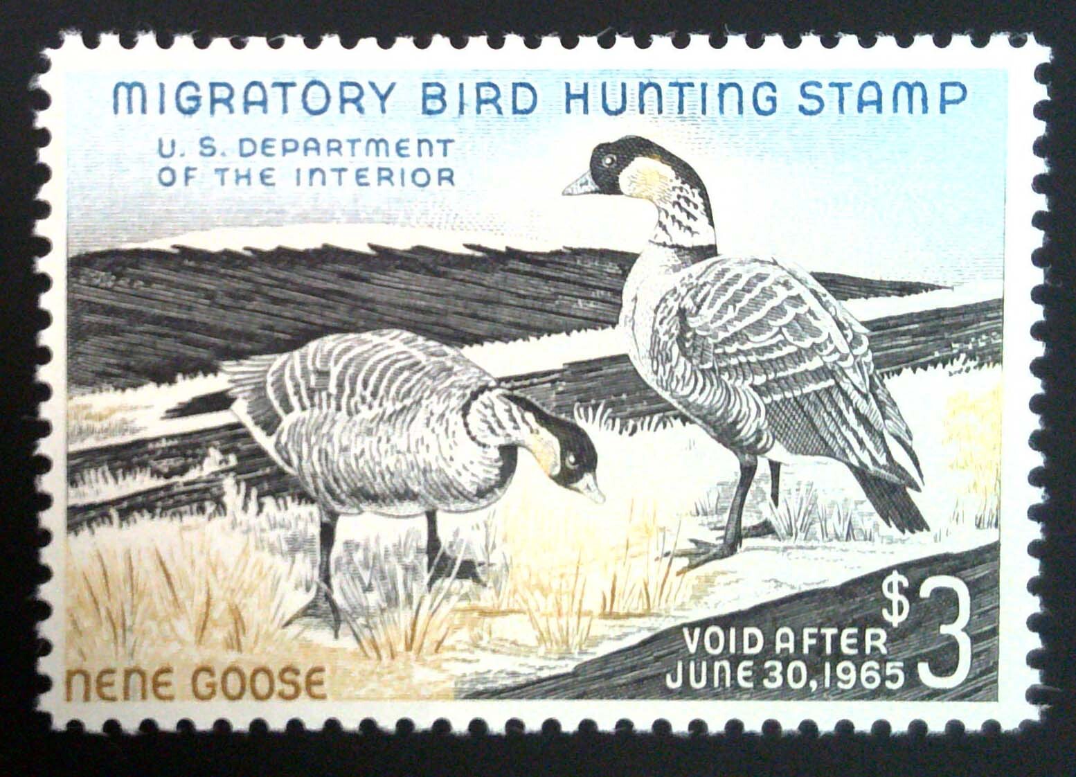 Scott #RW31 - F/VF - $3 Multicoloured - Hawaiian Nene Geese - MNH ...