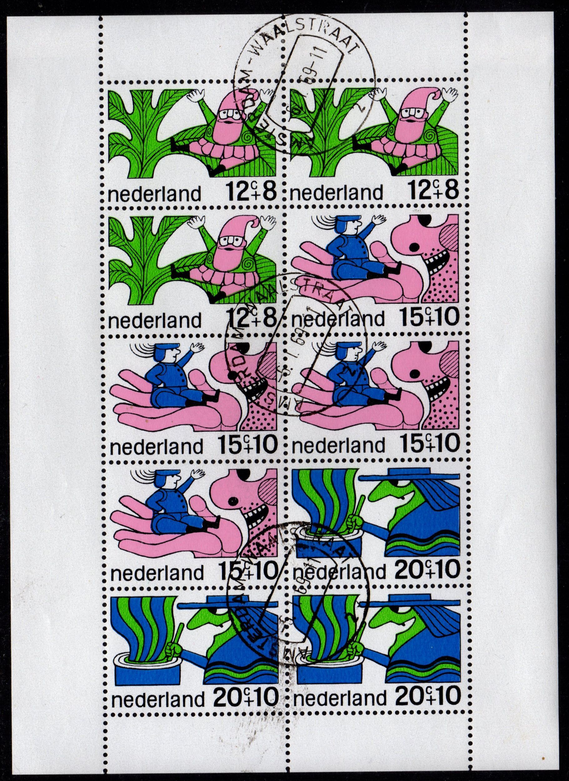 Netherlands - Cancelled Miniature Sheet Scott #B441a (Fairy Tales ...