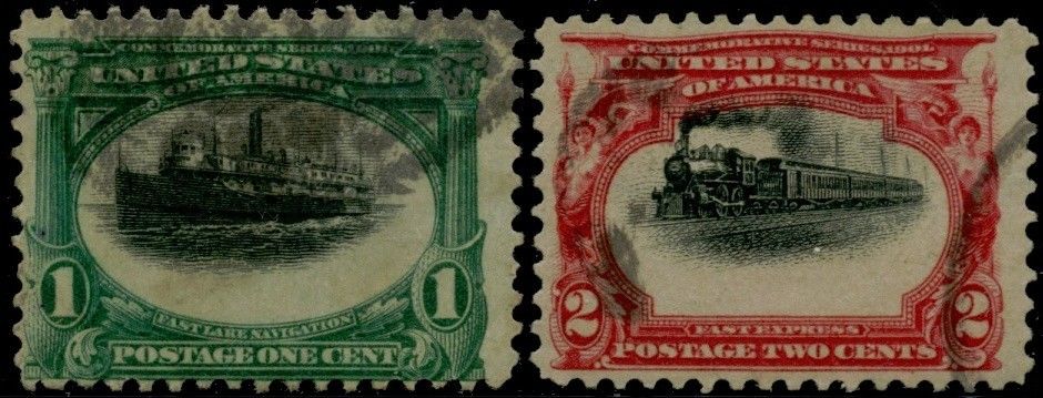 #294-295 VAR. NICE UPWARD VIGNETTE SHIFT ERRORS WITH SMALL FAULTS BQ667 ...