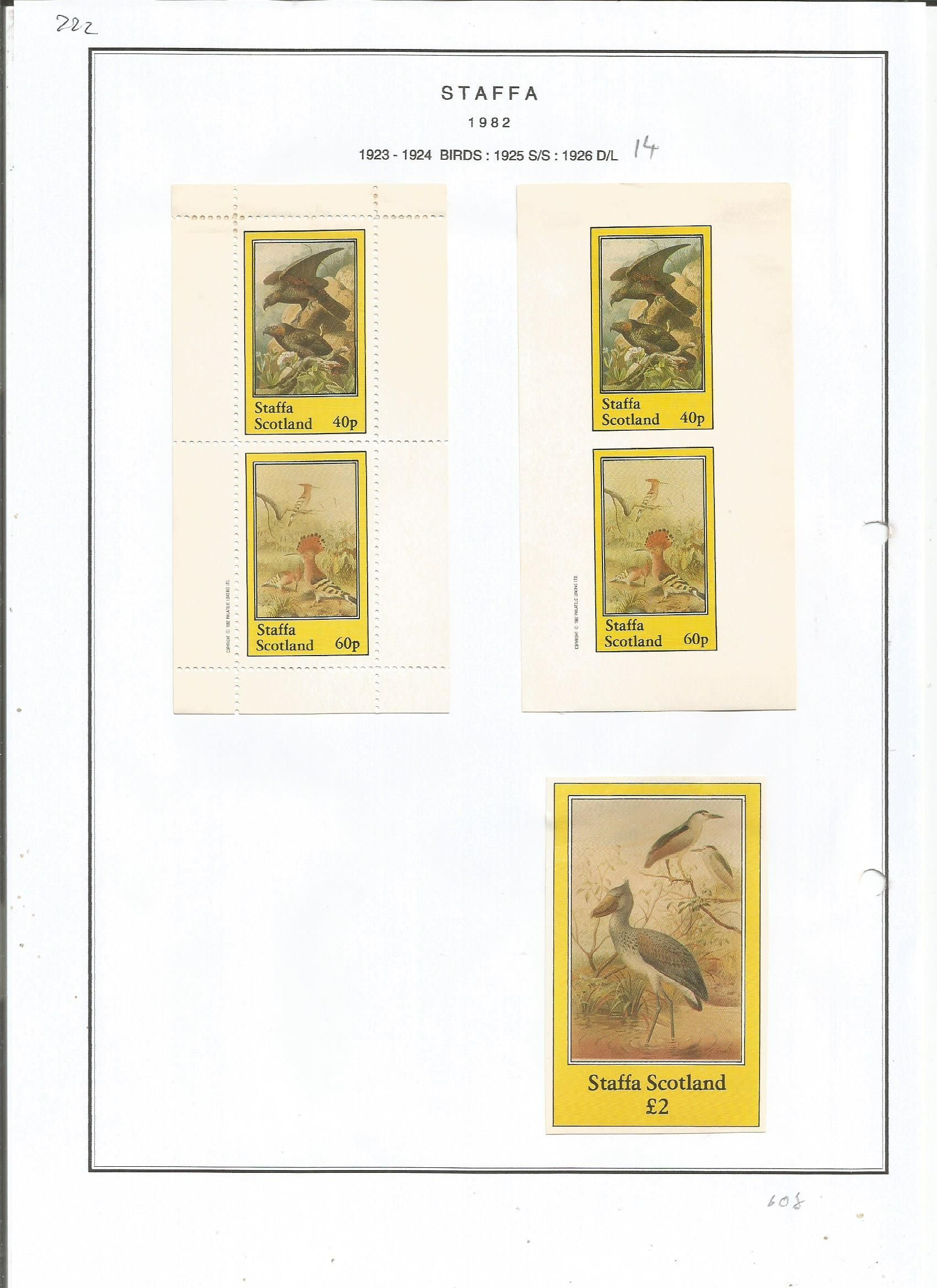 STAFFA - 1982 - Birds - Sheets - Mint Light Hinged - Private Issue ...
