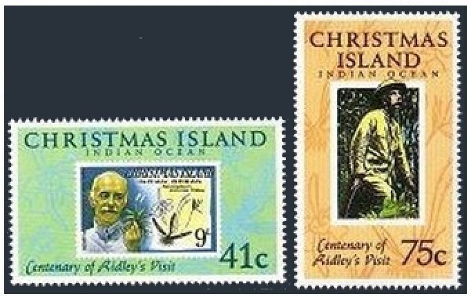 Christmas Isl 275-276,MNH.Michel 310-311. Botanist Henry Ridley,1990 ...