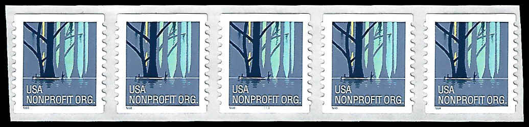 PCBstamps US #3207A PNC5 25c(5x5c)Wetland, Swamp, 111, MNH, (2 ...