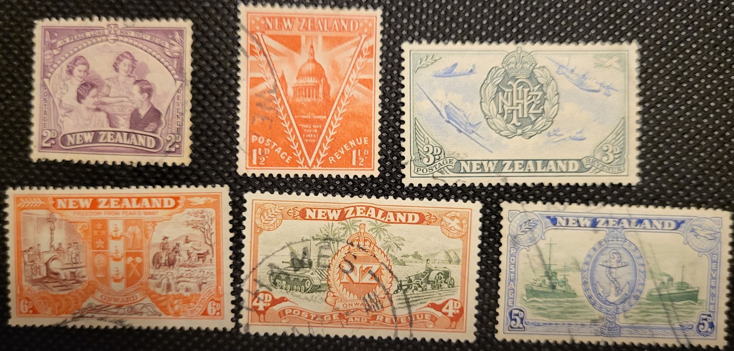 New Zealand, #249-54, 1 1/2p-6p Badge set , used, SCV$1.50 | Australia ...