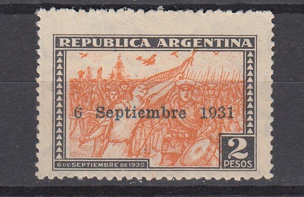 J39240 jlstamps,1931 argentina part of set mh #405 ovpt | Worldwide ...