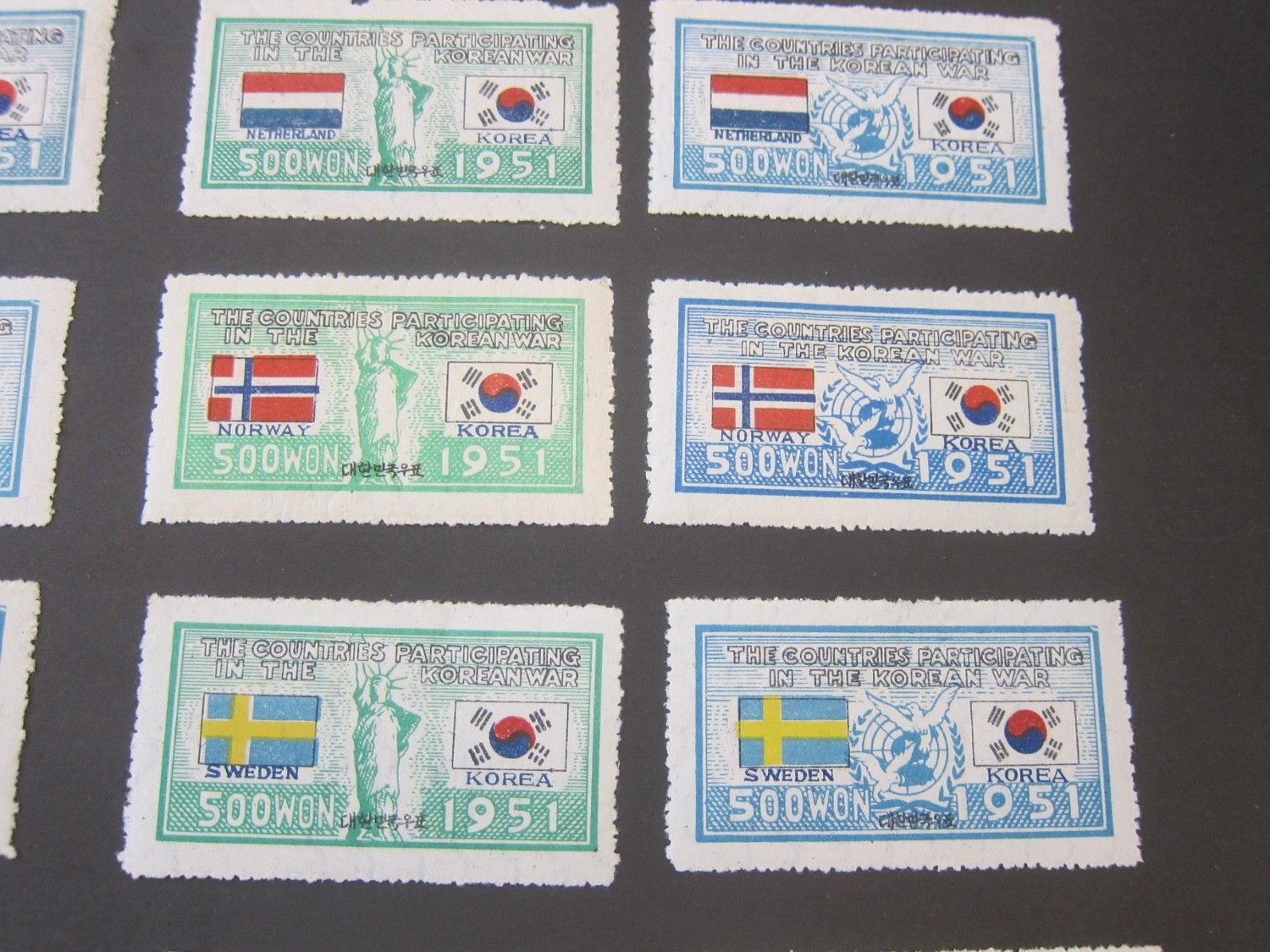 Korea 1951 Sc 132-72(43) set MH | United States, General Issue Stamp ...