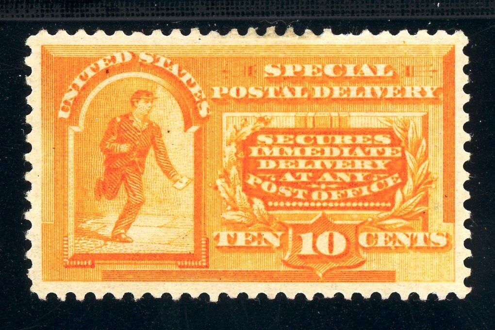 USAstamps Unused VF-XF US 1893 Special Delivery Scott E3 OG MHR ... USAstamps Unused VF-XF US 1893 Special Delivery Scott E3 OG MHR ...