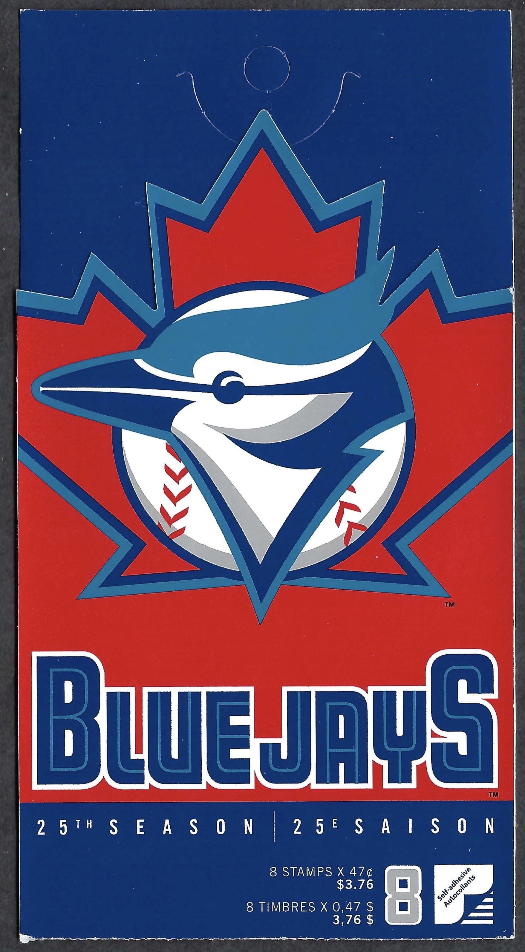 Canada #1901a 47¢ Toronto Blue Jays (2001). Booklet of 8 stamps. MNH ...
