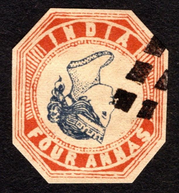 1854 india, Inverted Head 4A, Used, Forgery, Sc 6a | Asia - India ...