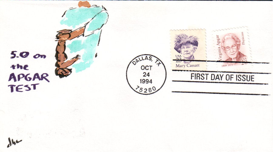 #2179 Virginia Apgar DHC FDC | United States, General Issue Stamp ...