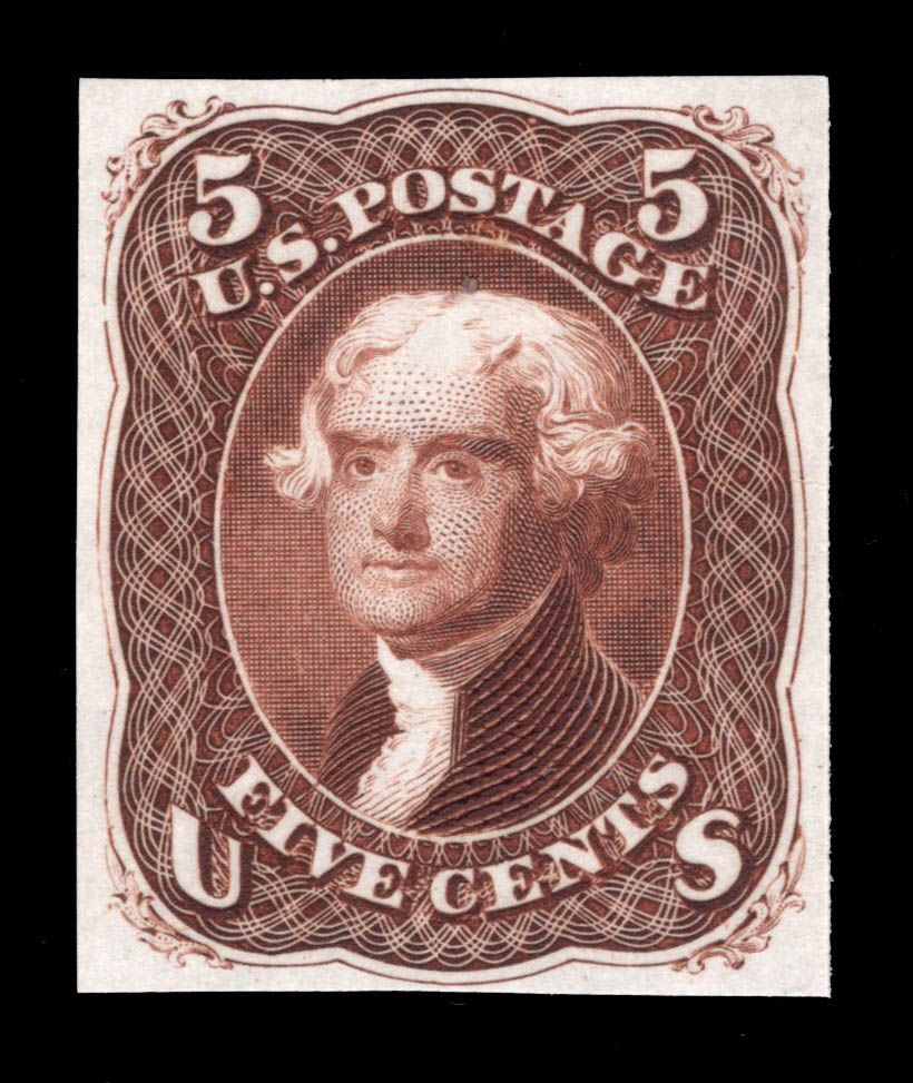 US Stamps # 67-E9D 1861 Essay Brown XF $350 LOT #18905-59 | United ...