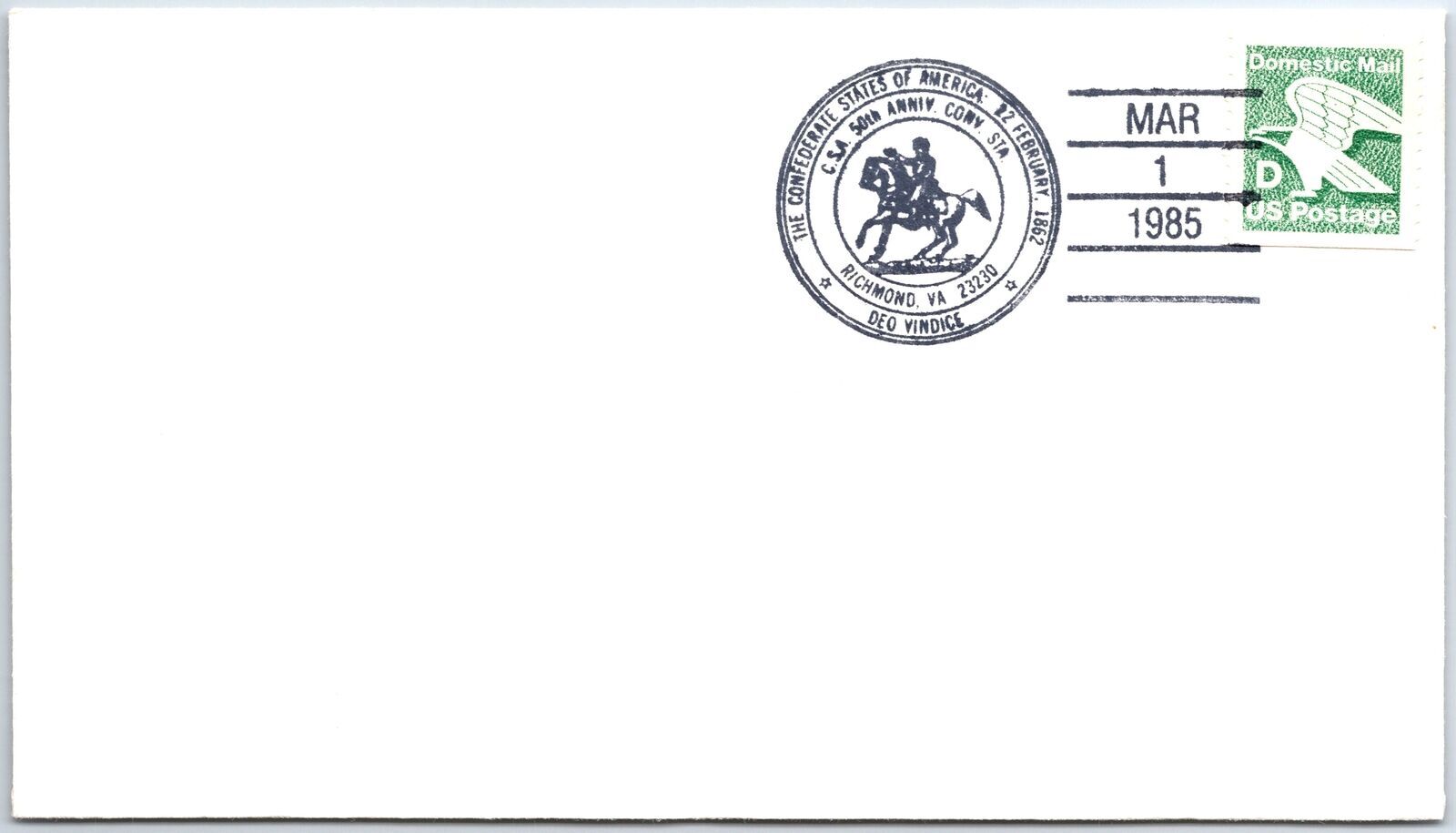 US Special Event Postmark Cover Confederate States of America Stamp ...