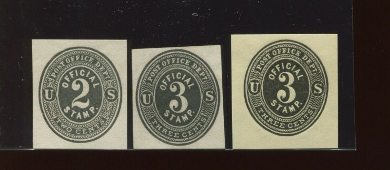 UO6, UO8 & UO9 Post Office Dept RARE Cut Squares on White & Amber (By ...