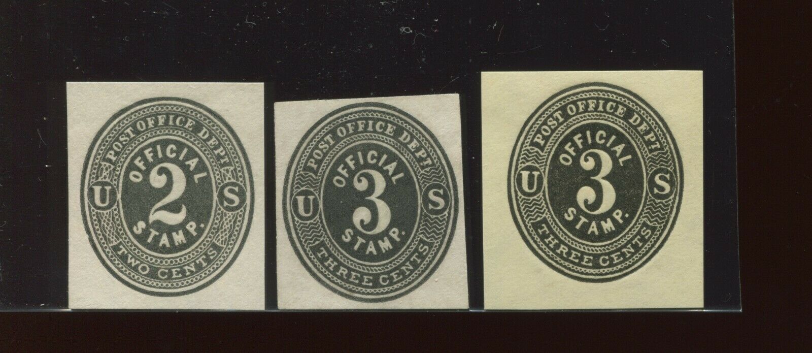 UO6, UO8 & UO9 Post Office Dept RARE Cut Squares on White & Amber (By ...