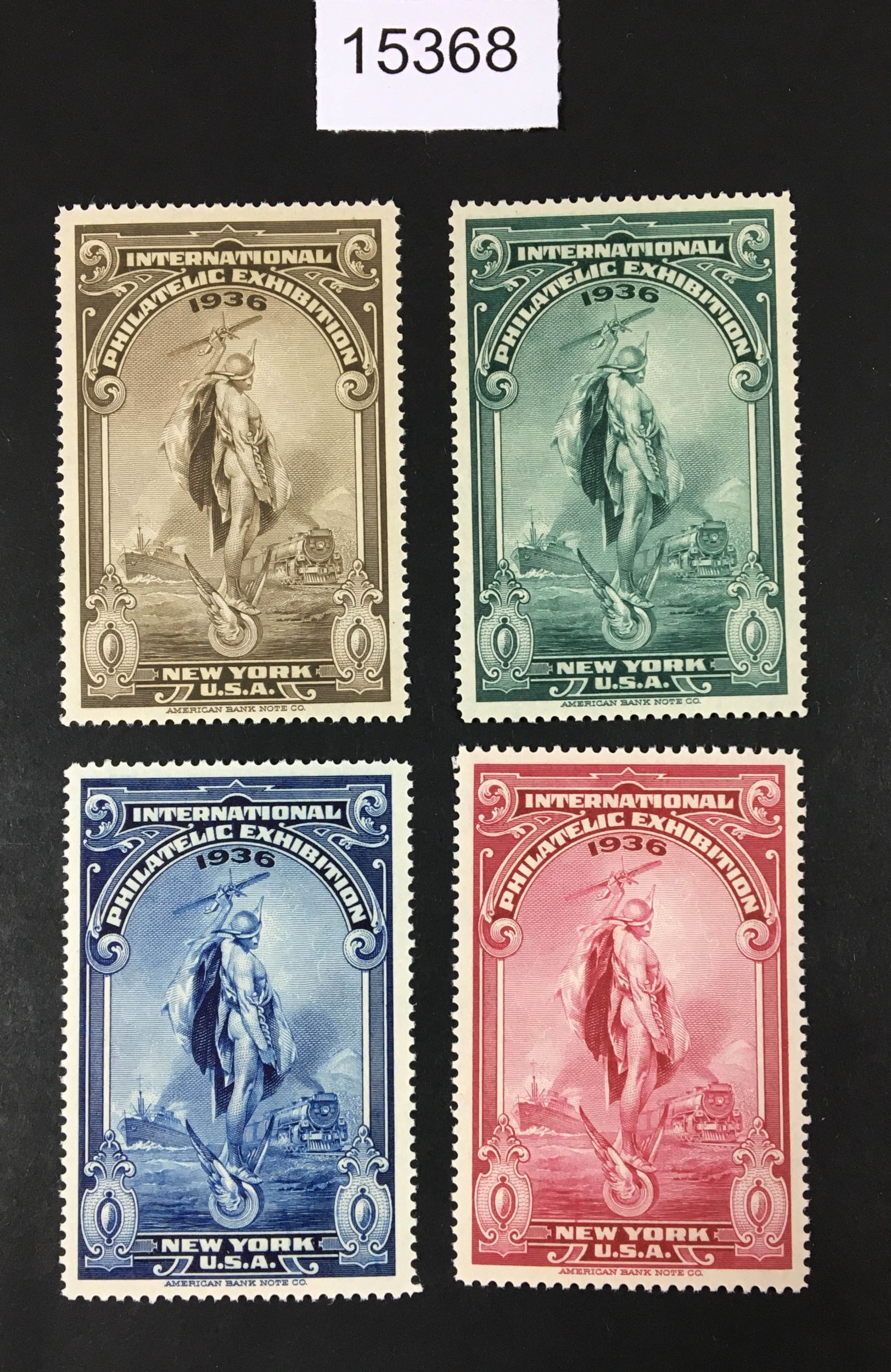 US Stamps 1936 International Philatelic Exhibition Mint OG NH LOT ...