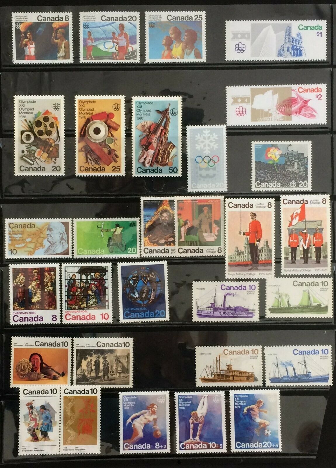 CANADA 1976 Complete commemoratives set MNH #578-81 681-703 B10-B12 (30 ...