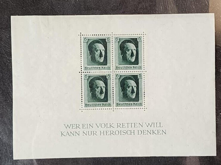 WW2 WWII German NSDAP Third Reich Adolf Hitler Birthday stamps souvenir ...
