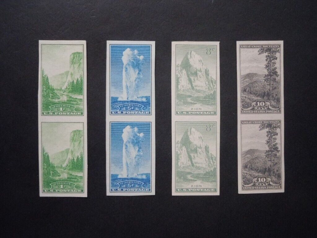 #756-765 National Parks Vertical Pairs CV $31 MNH NGAI VF/XF #1 ...