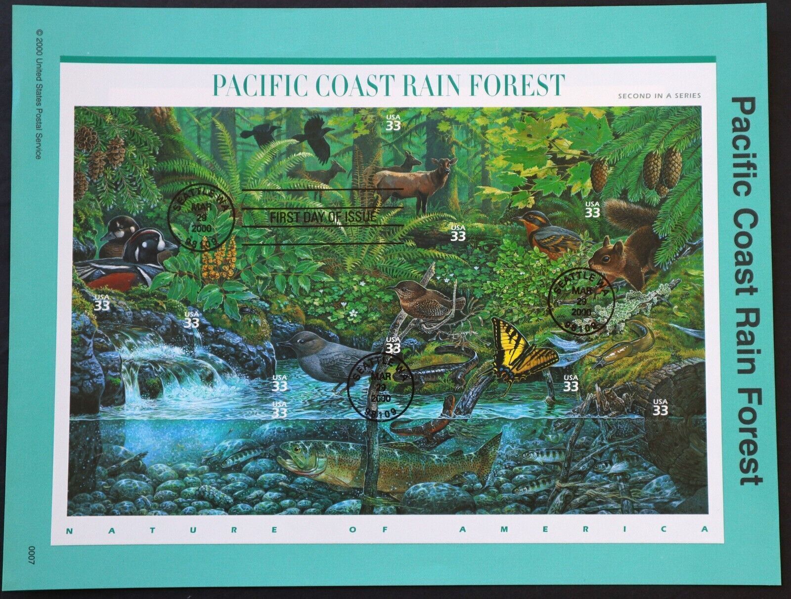 U.S. Used #3293/4198 33c/37c Lot of 5 "Nature" Souvenir Pages. | United ...